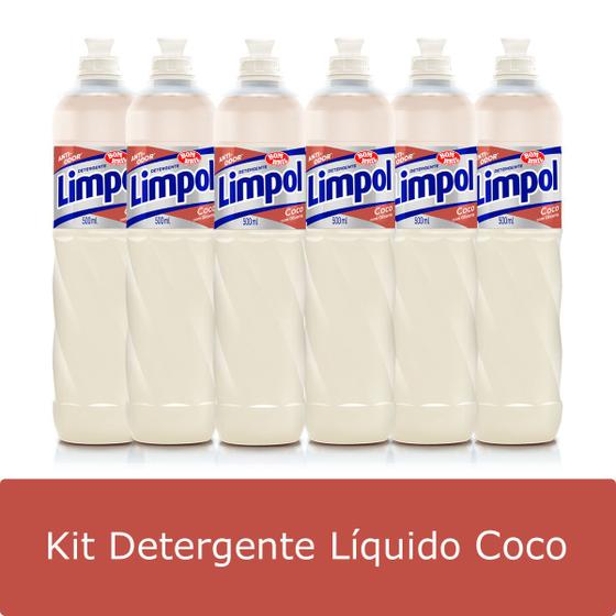 Kit 6 Detergente Líquido Limpol Coco 500ml - Detergente - Magazine Luiza