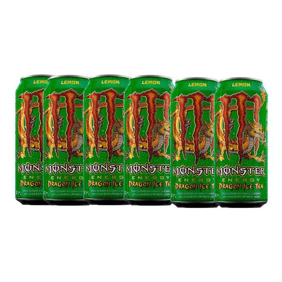 Kit 6 Energético Monster Energy Dragon Ice Tea Lemon 473ml - Bebida ...