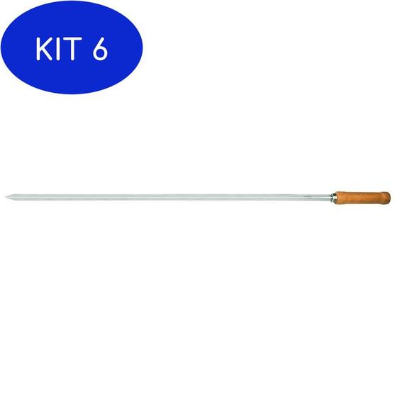 Kit 6 Espeto Simples Para Churrasco 95Cm - MOR - Espeto - Magazine Luiza