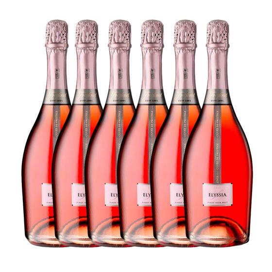 Kit 6 Garrafas Espumante Freixenet Elyssia Cava Brut Rosé Pinot Noir ...