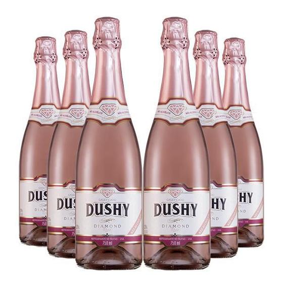 Kit 6 Gaseificado Sem Álcool Dushy Diamond Ros 750Ml - Fante ...