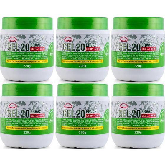 Kit 6 Gel 20 Ervas Extra Forte Rhenuks 220G - Cosméticos para Massagem - Magazine Luiza