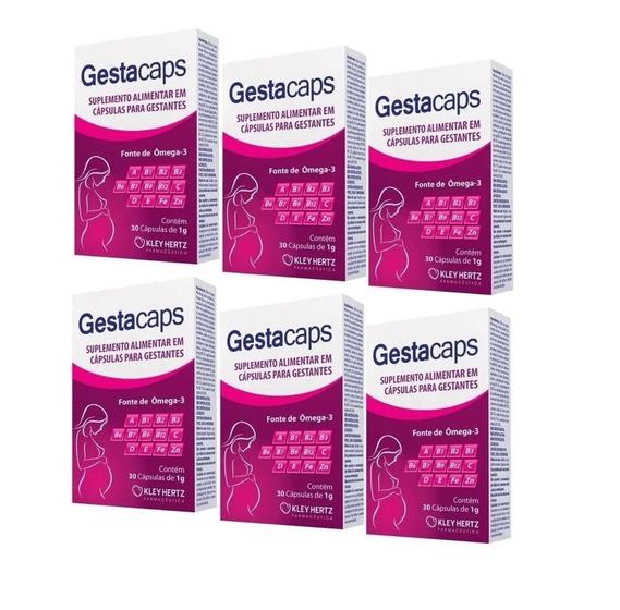 Kit 6 Gestacaps Suplemento para Gestantes 30Caps - Kley Hertz ...