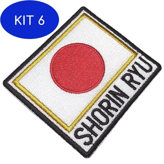 Kit 6 Karate Shorin Ryu Bandeira Japão Patch Bordado Para - Br44 ...