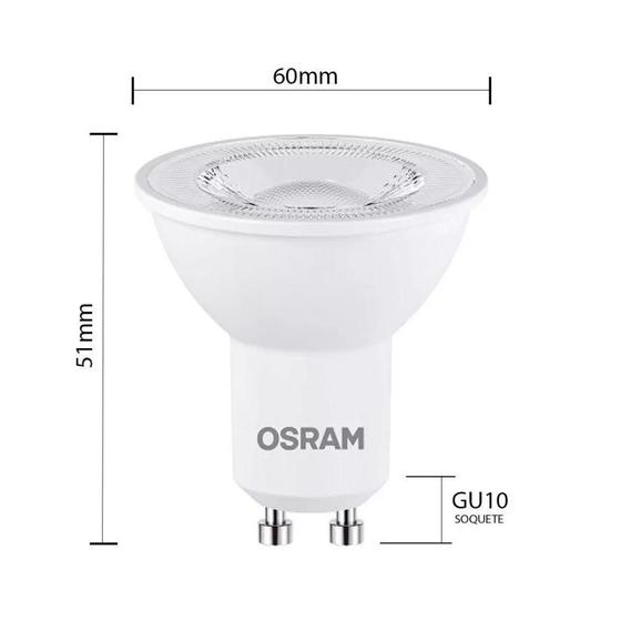 Kit 6 lâmpadas spot led dicroica 4w luz amarela par16 osram - Lâmpada de LED - Magazine Luiza