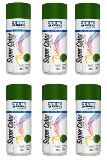 Kit 6 Latas Tinta Spray Metalica 350ML Verde Tekbond - Tinta Spray para ...