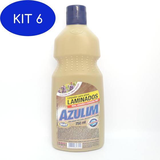 Kit 6 Limpador de pisos laminados azulim 750ml - Start - Limpa Piso ...