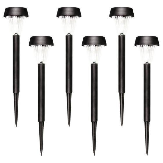 Kit 6 Luminárias Solar LED Espeto Jardim Decoração Externo - ECOFORCE ...