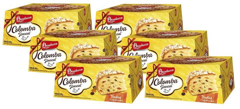 kit 6 Mini Colomba Pascal Frutas Cristalizas Bauducco 100g - Colomba ...