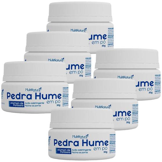 Kit 6 Pedra Hume Alúmen de Potássio em Pó 30g MultiNature ...