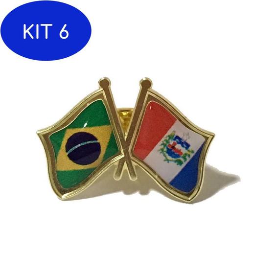 Kit 6 Pin Da Bandeira Do Brasil X Alagoas - Mundo Das Bandeiras ...