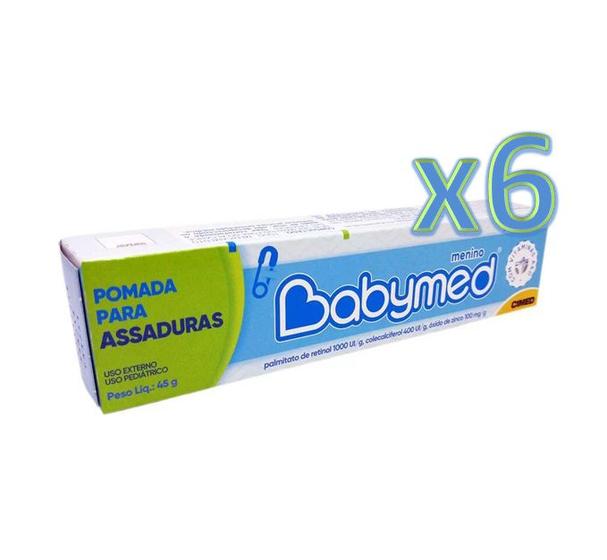 Kit 6 Pomada Babymed Azul com 45g - Cimed - Creme/ Pomada para Assadura ...