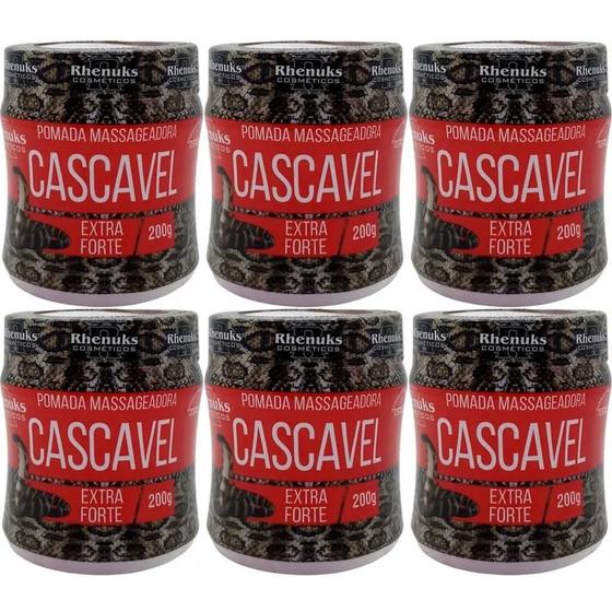 Kit 6 Pomada Massageadora Cascavel Extra Forte Para Pernas - Rhenuks ...