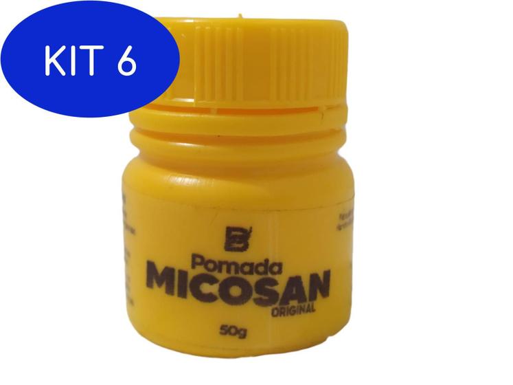 Kit 6 Pomada Micosan 2 Potes 50G Combate A Pano Branco Baruc - Creme ...