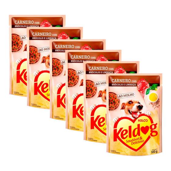Kit 6 Ração Úmida para Cachorro Keldog Cordeiro com Brócolis e Linhaça ...