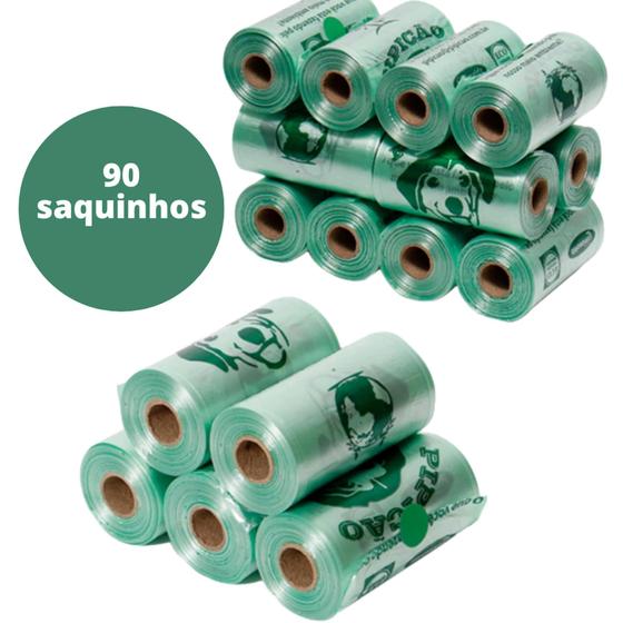 Kit 6 Refil cata caca Saquinhos biodegradáveis ,sacolinhas coletar ...