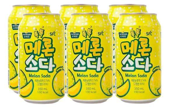kit 6 Refrigerante Coreano Melon Soda Sabor Melão Lata 350ml - Refrigerante - Magazine Luiza