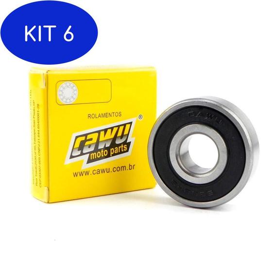 Kit 6 Rolamento 6204 - Cawu - Rolamento de Moto - Magazine Luiza
