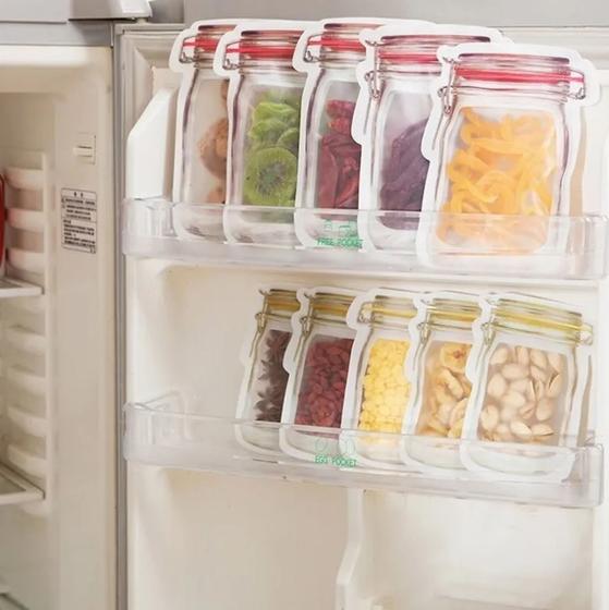 Kit 6 Sacos Herméticos Zip Lock Embalagem Reutilizável Colorido - Loja ...