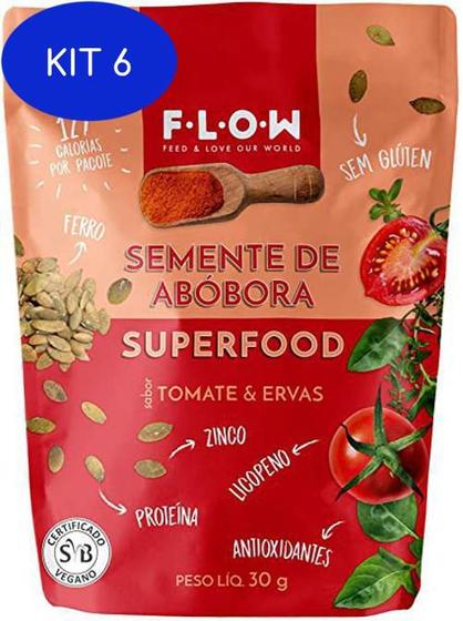 Kit 6 Snack De Semente De Abóbora Com Tomate E Ervas Flow - Flow Foods ...