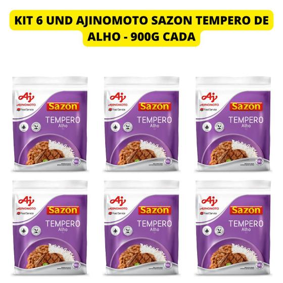 Kit 6 Und Ajinomoto Sazon Profissional Tempero De Alho - Nfe - Tempero ...