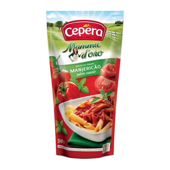 Kit 6 Und Molho De Tomate Cepêra Sachê Manjericão 340g - Cepera - Molho ...