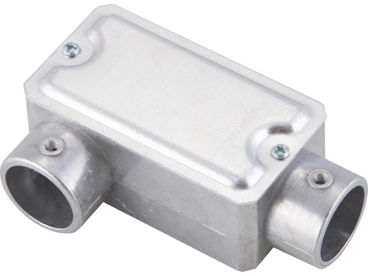 Kit 6 uni condulete em aluminio tipo lr de 1 com tampa estampada sem ...