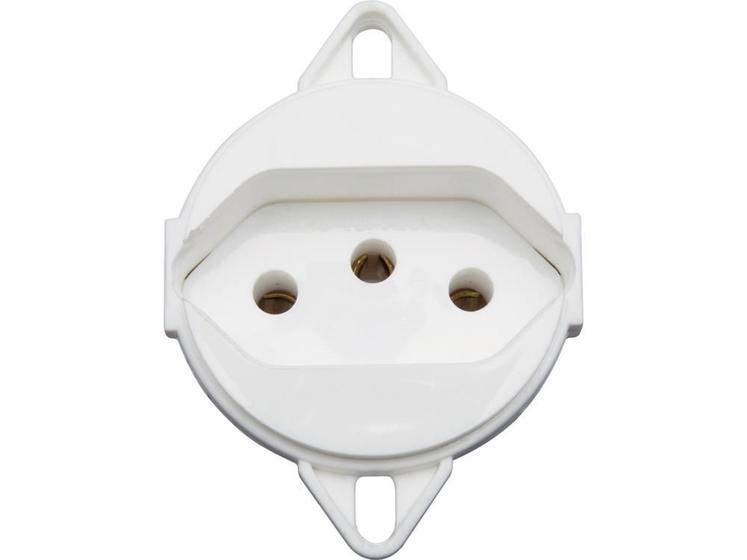 Kit 6 uni tomada 2p + t termoplastico c componentes metalicos 20a 250v ...