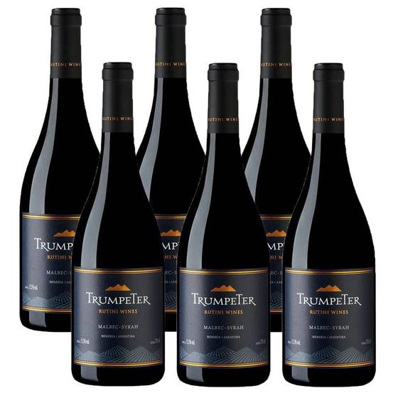 Kit 6 Unidades Vinho Rutini Trumpeter Malbec Syrah Tinto - Rutini Wines ...