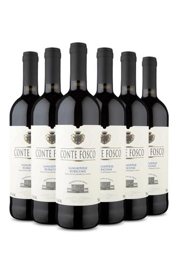 Kit 6 Vinho Tinto Italiano Conte Fosco Sangiovese Rubicone - Terre ...