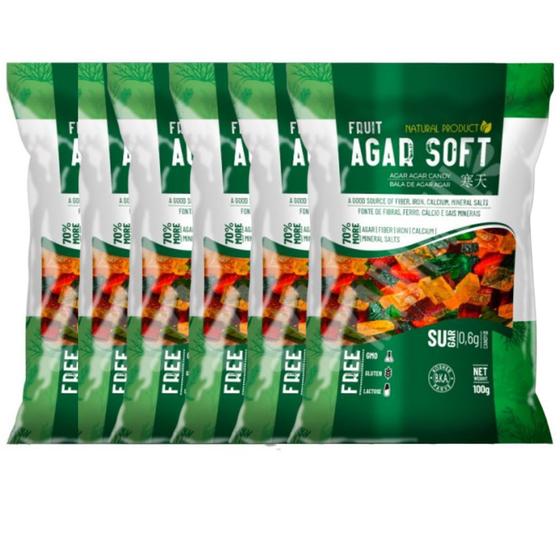 Kit 6uni AgarSoft Balas de Agar Agar Fruit Candy - Natural Product ...