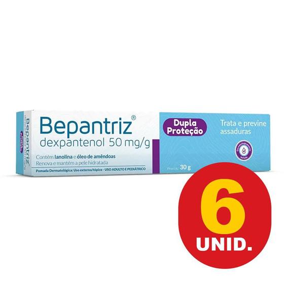 kit 6x BEPANTRIZ (DEXPANTENOL 50MG/G) 30G - CIMED - Creme/ Pomada para ...