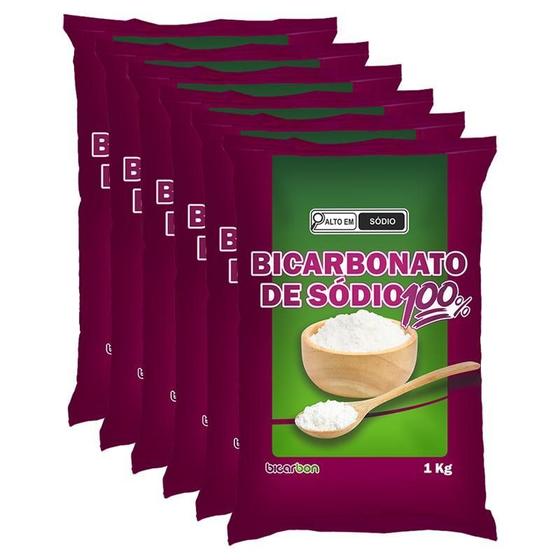 Kit 6X: Bicarbonato De Sódio Bicarbon 1Kg - Bicarbonato de Sódio ...