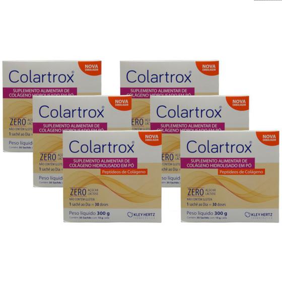 Kit 6x Colartrox Colágeno Hidrolisado Em Pó Zero Açúcar Lactose - Kley ...