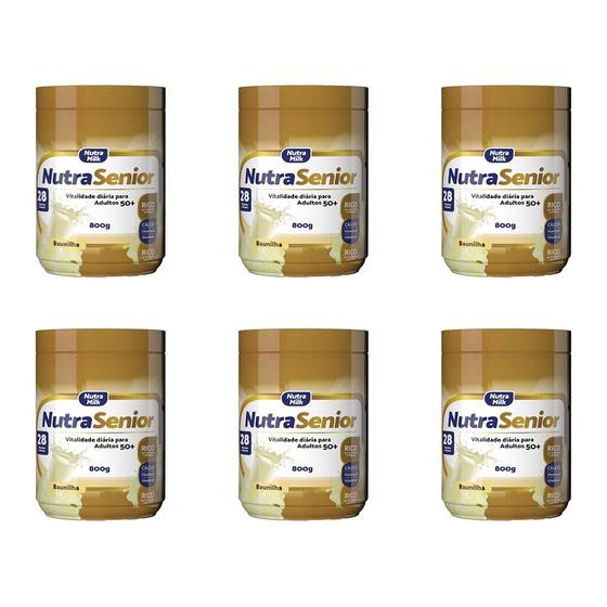 Kit 6X Nutra Senior Adulto 50+ Complemento Alimentar 800g - 28 ...
