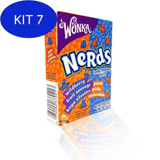 Kit 7 Bala Nerds Wonka Pêssego E Frutas Selvagens 46,7G - Balas ...
