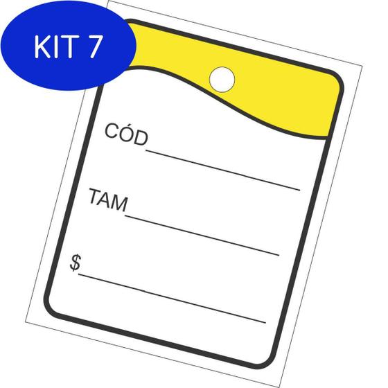 Kit 7 Etiqueta Para Marcação Tag 30X38Mm Cartão Amarela - Planeta ...
