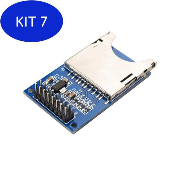 Kit 7 Módulo Cartão Leitor Sd Para Arduino Automação Pic - Mj ...