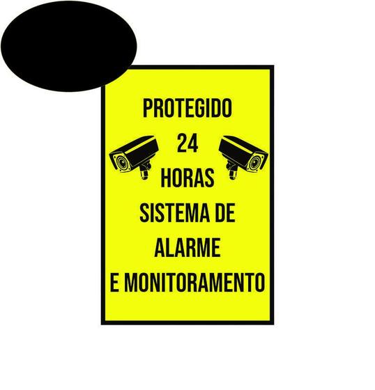 Kit 7 Placa De Monitoramento Por Câmera De Segurança 25X17Cm 3 - Nt ...