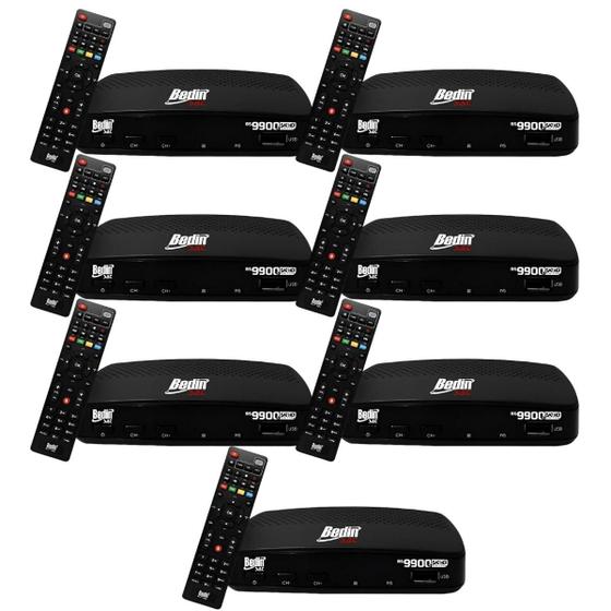 Kit 7 Receptor Digital Full Hd Bs9900s Banda C ou Ku Bedin - Bedin Sat ...