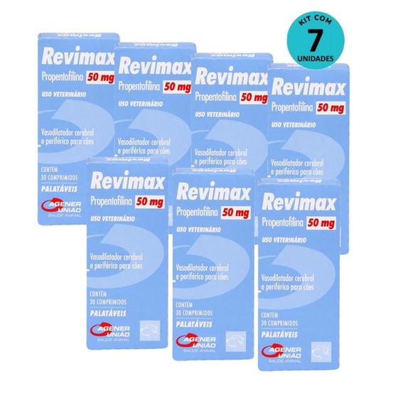 Kit 7 Revimax Agener 50mg c/ 30 Comprimidos - Farmácia Pet - Magazine Luiza