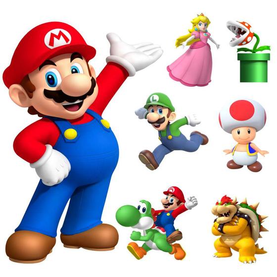 Kit 7 Totens De Display Mdf Chão E Mesa Tema Super Mario - Kit ...