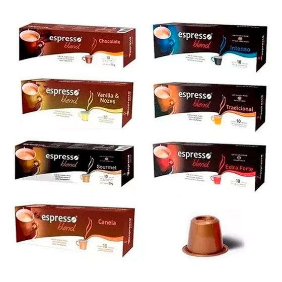 Kit 70 Cápsulas para Nespresso Espresso Blend - Cápsulas de Café em Vários Sabores - Cápsula de ...
