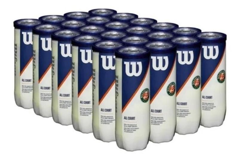 Kit 72 Bolas De Tênis Wilson Roland Garros Pack 24 Tubos Itf - Bola de ...