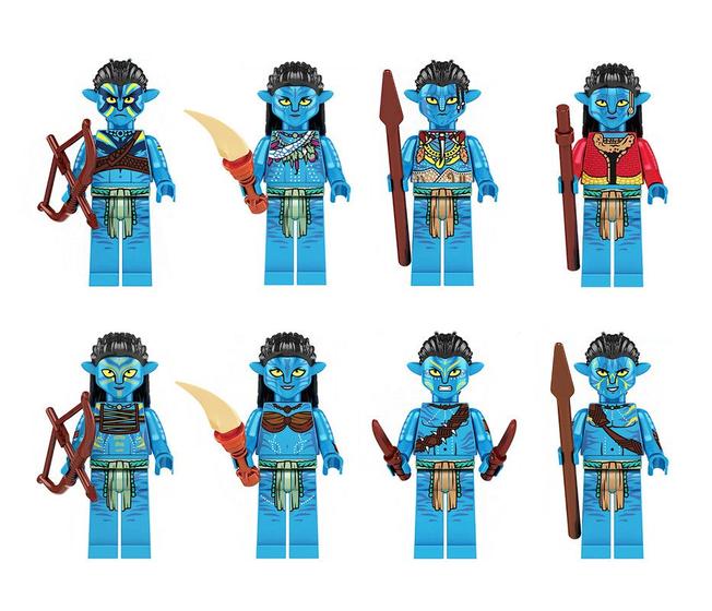Kit 8 bonecos avatar o caminho das aguas filme bloco de montar - BLOCOS ...