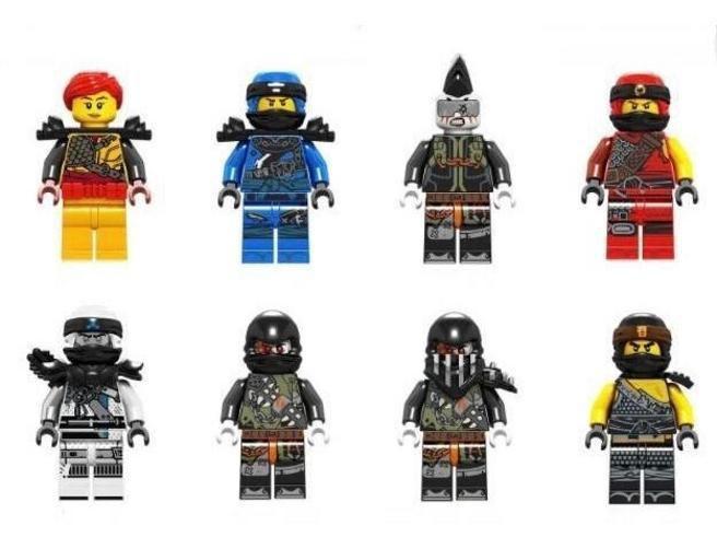 Kit 8 Bonecos Blocos De Montar Ninja Fight Combate Ninjago - Mega Block ...