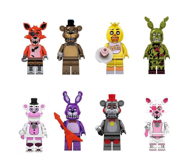 Kit 8 bonecos five nights at freddys fnaf freddy bonnie chica foxy ...
