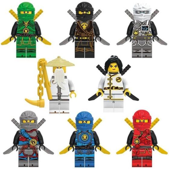 Kit 8 Bonecos Ninja Go Bloco De Montar - LEGO - Bonecos - Magazine Luiza