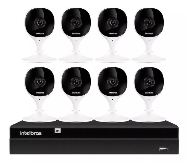 kit 8 Câmeras Sem Fio Imx C Full Hd 1080p Nvr 1408 Intelbras - Câmera ...