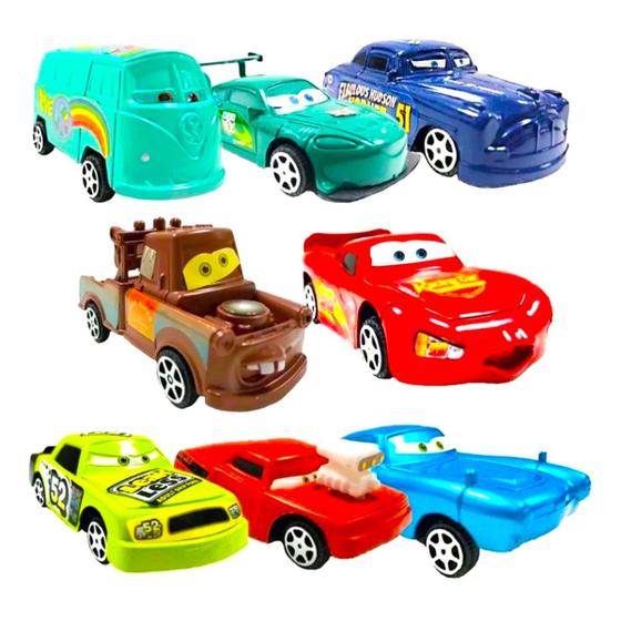 Kit 8 Carrinhos Fricção Filme Carros 3 Relâmpago Mcqueen e Amigos ...